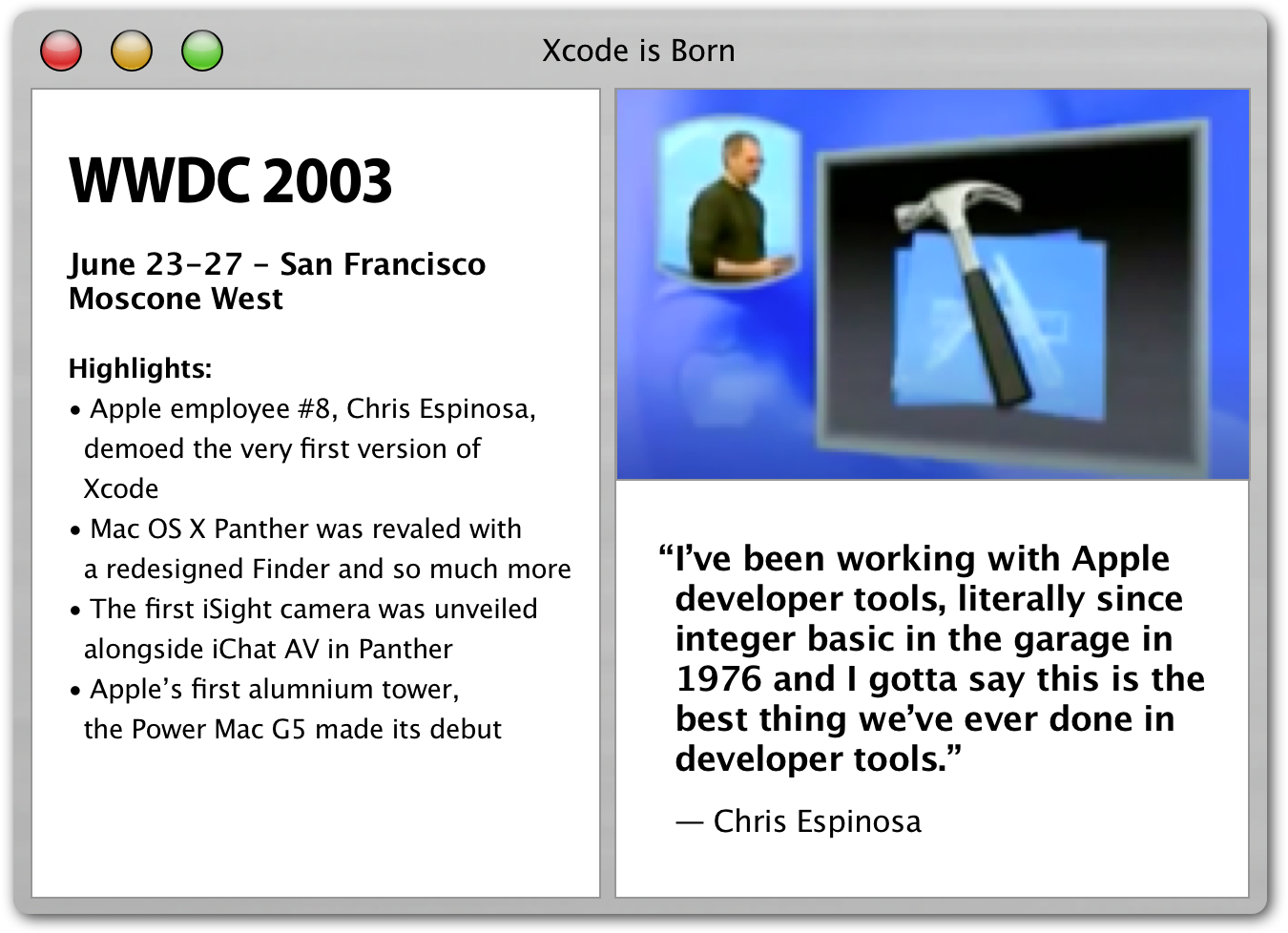 Explore some of the most memorable moments in WWDC history as we ...