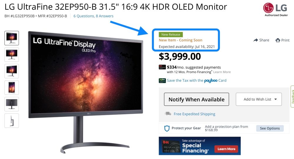 LG 32-inch UltraFine OLED Pro display could be arriving soon [Update ...