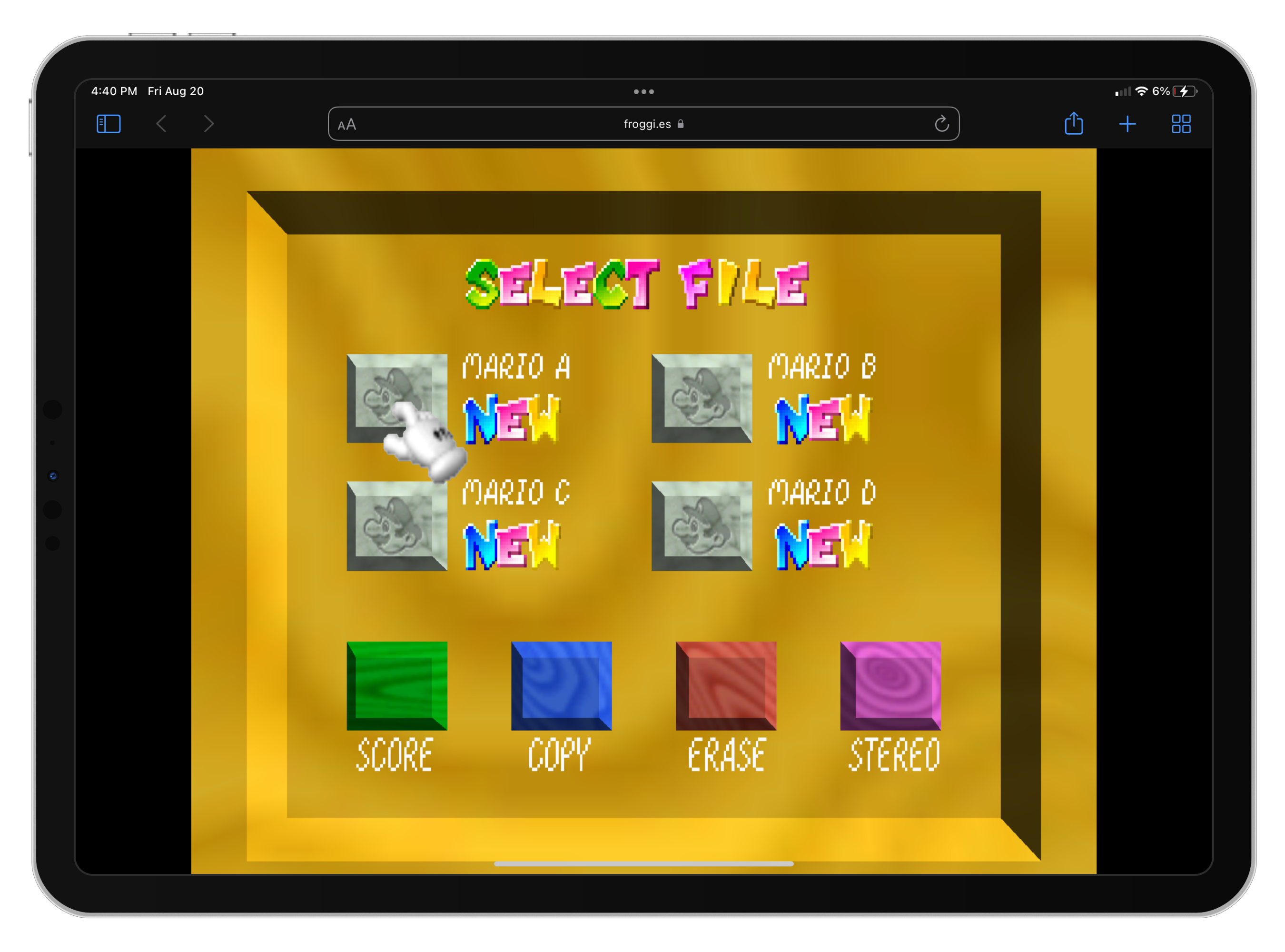 You can now play 'Super Mario 64' in a web browser on iPhone, iPad, and ...
