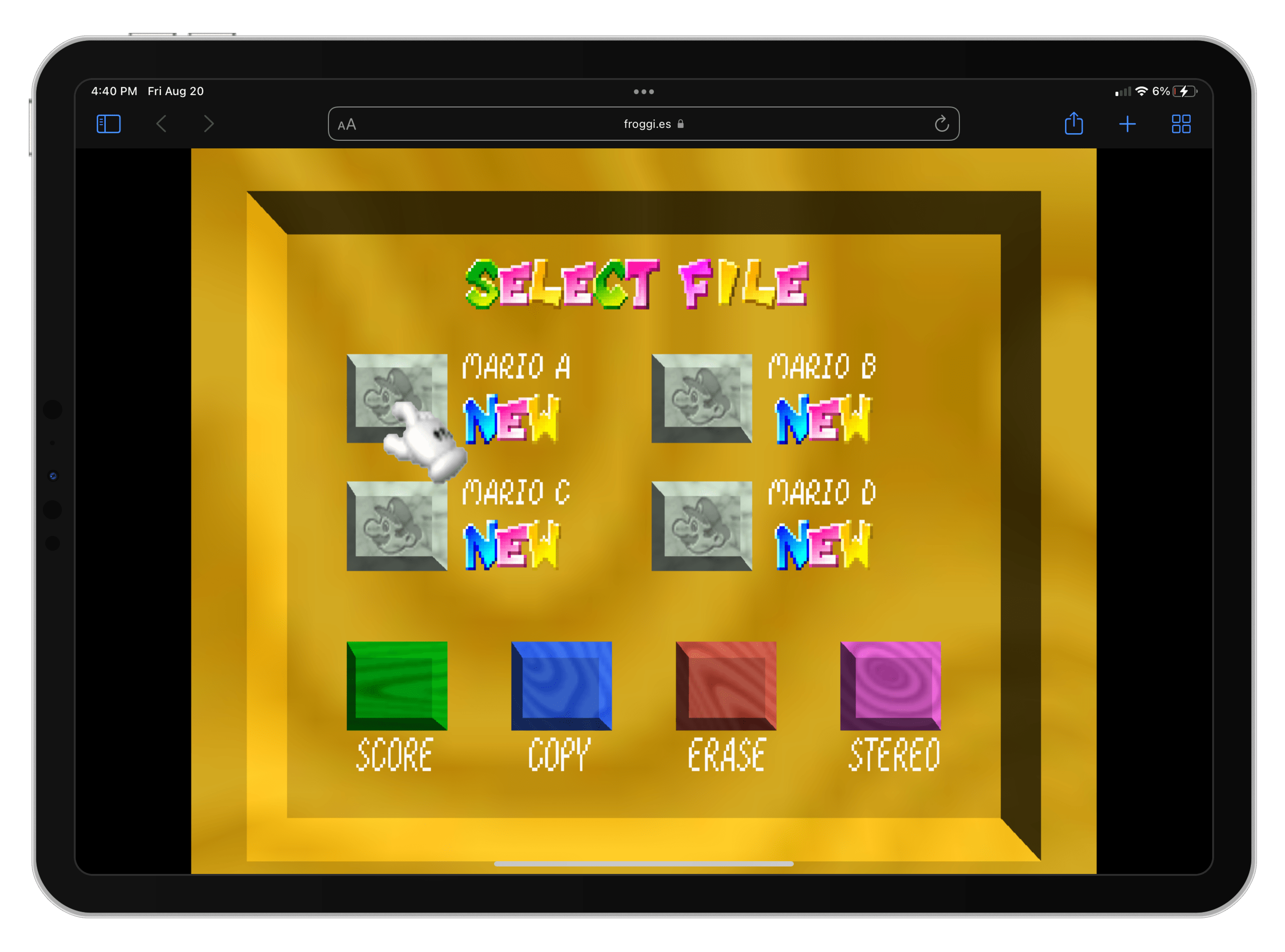 You can now play 'Super Mario 64' in a web browser on iPhone, iPad, and ...