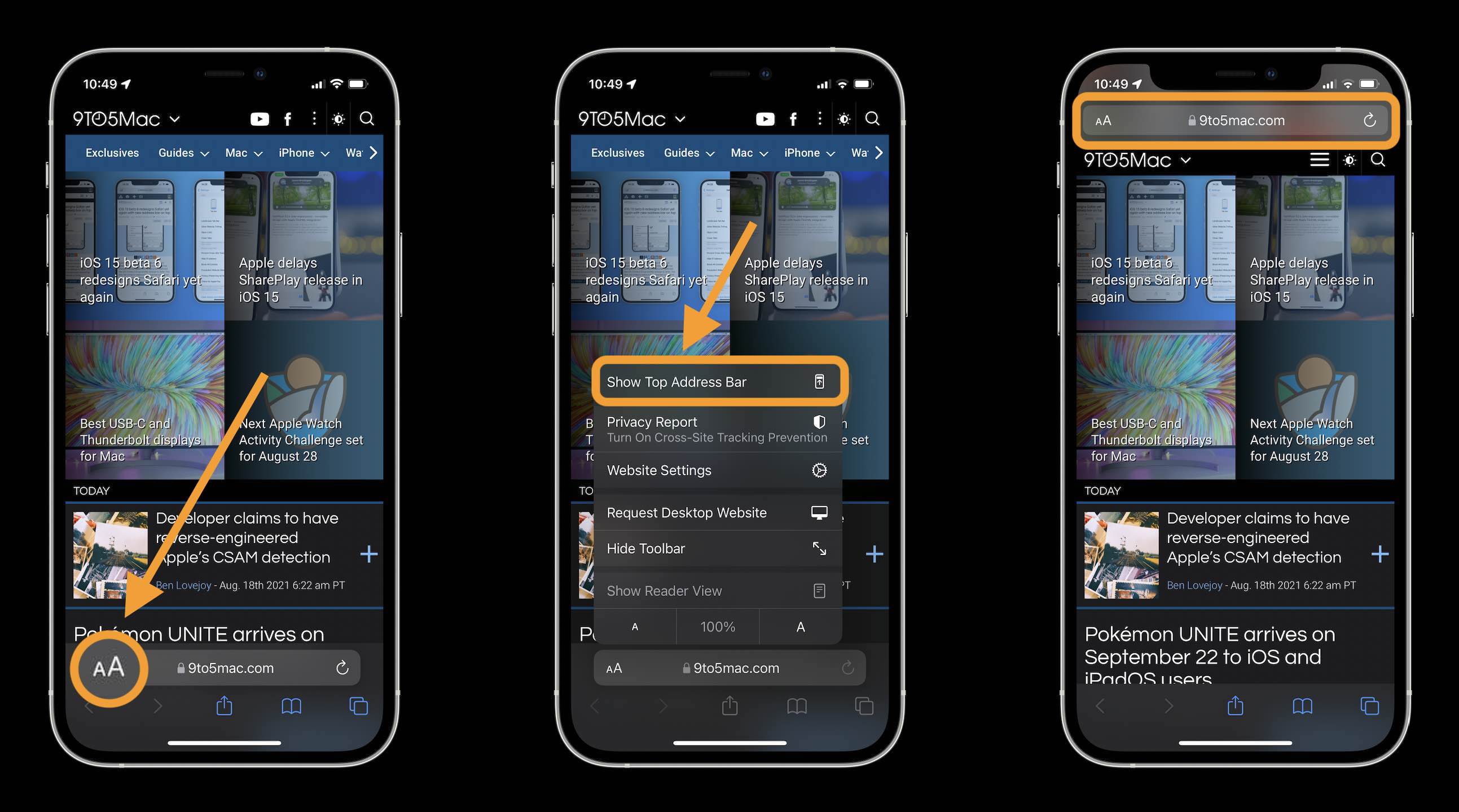 iOS 15 Safari address/search bar: How to change on iPhone - 9to5Mac