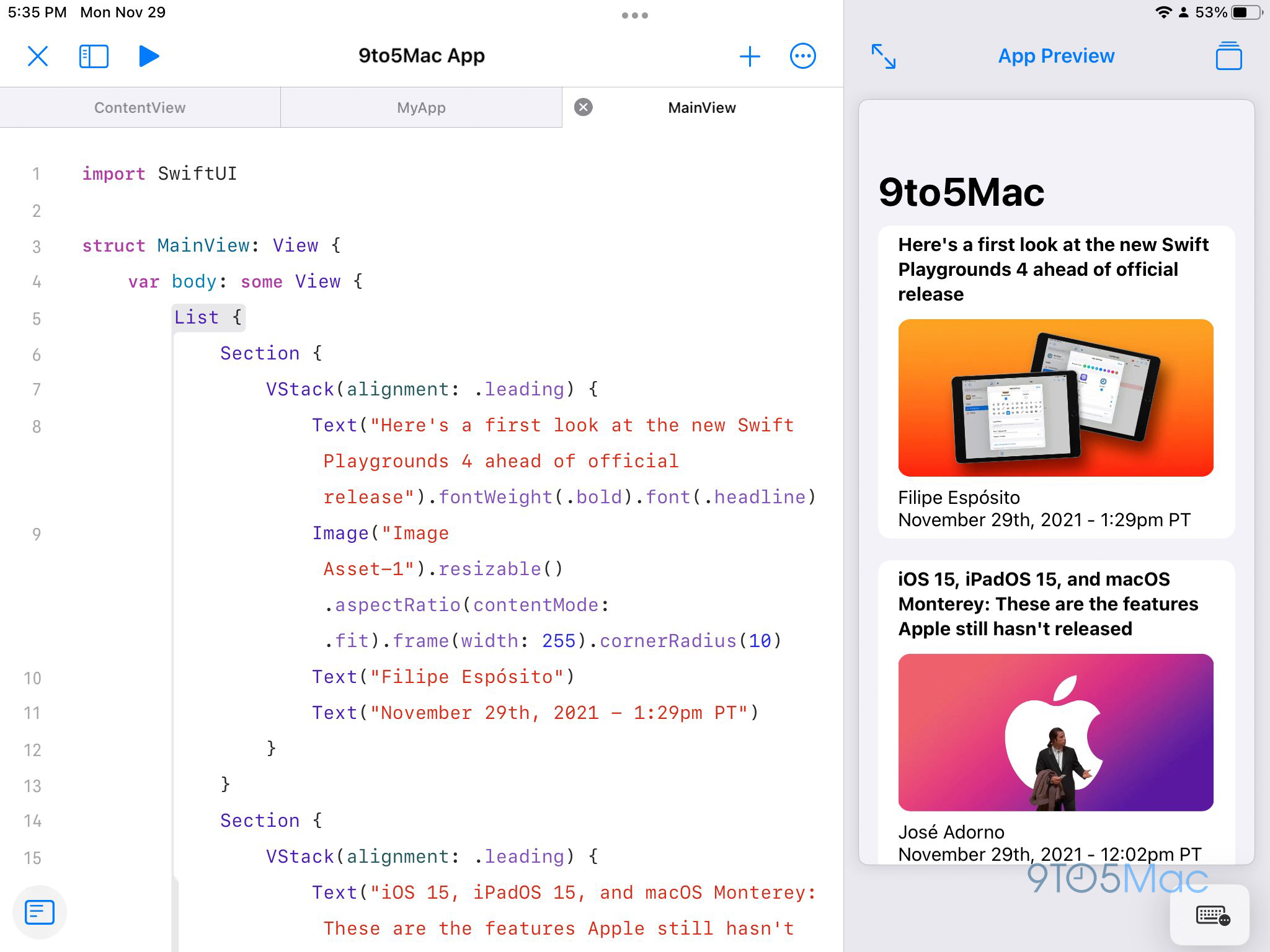 Here’s a first look at Swift Playgrounds 4 ahead of release - 9to5Mac