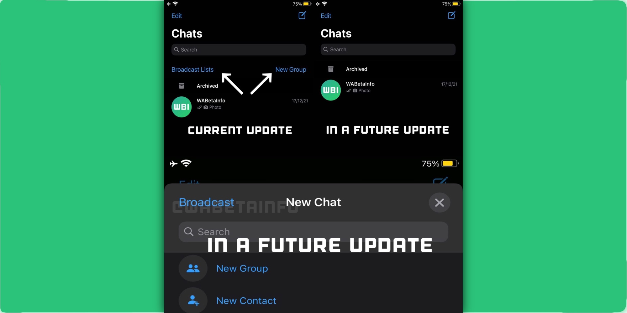 WhatsApp for iOS planning to revamp chat list design in future update ...