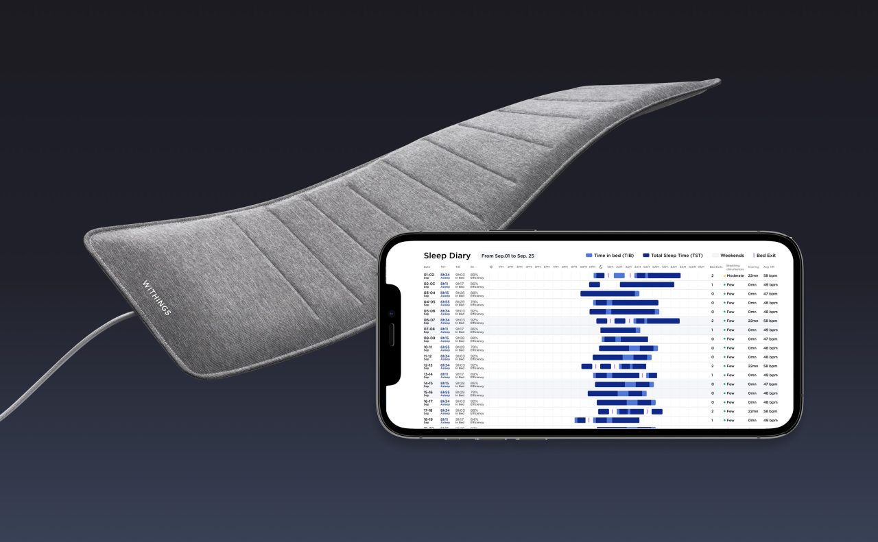Withings adds medical-grade Sleep Diary to its tracking mat for more ...