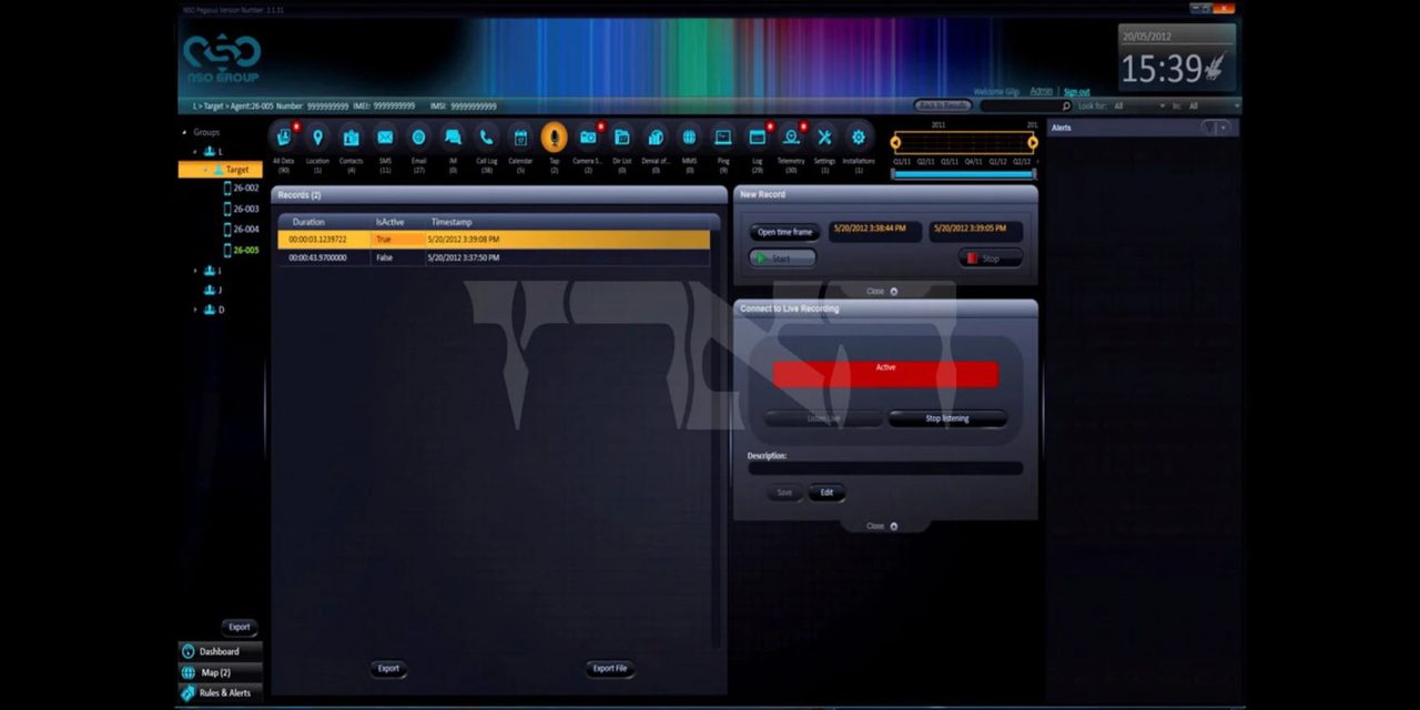 Pegasus screenshots show it secretly activating mic and camera