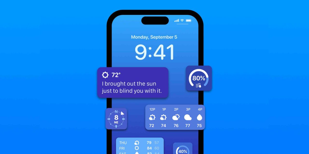 Carrot Weather for iOS 16 has 20+ Lock Screen widgets - 9to5Mac
