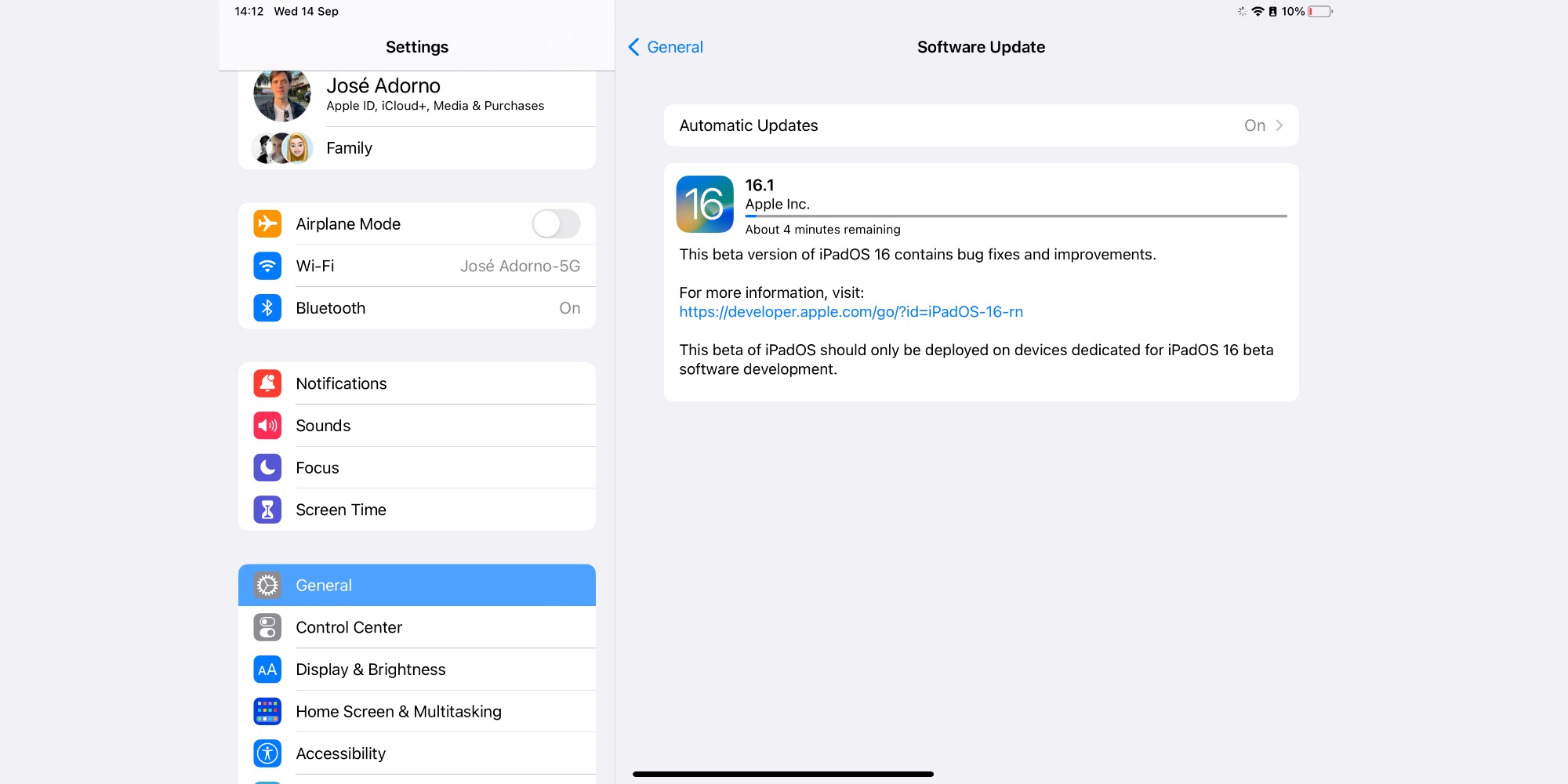 iPadOS 16.1 beta 2 now available to developers