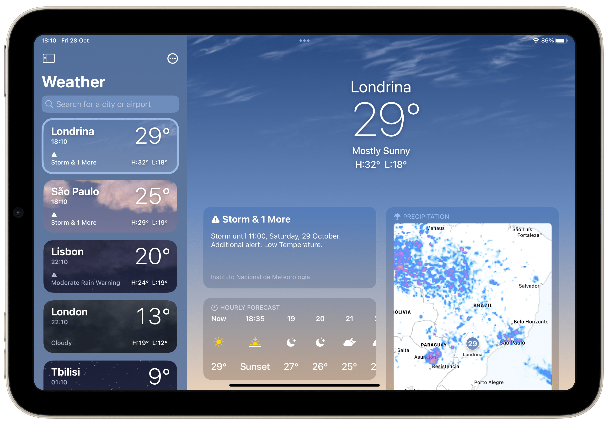Here’s how to use the new Weather app for iPad on iPadOS 16