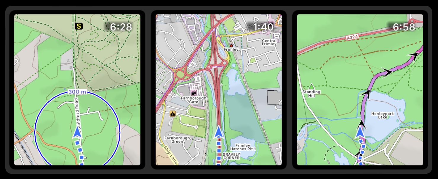 Offline maps for Apple Watch