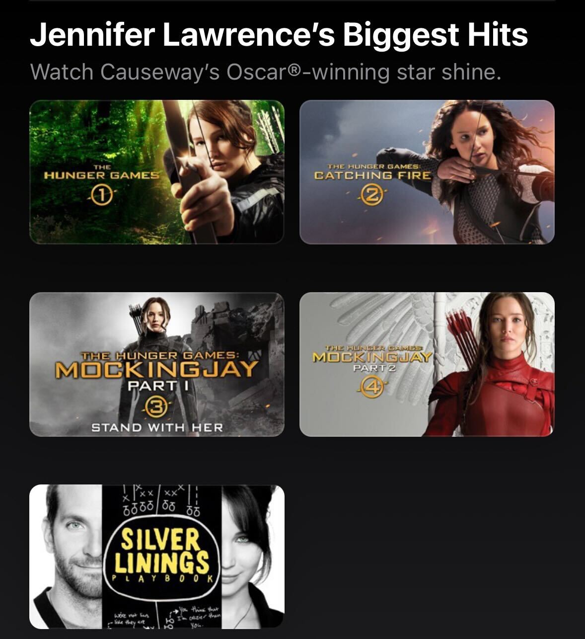 Apple TV+ is giving away a collection of Jennifer Lawrence movies to ...