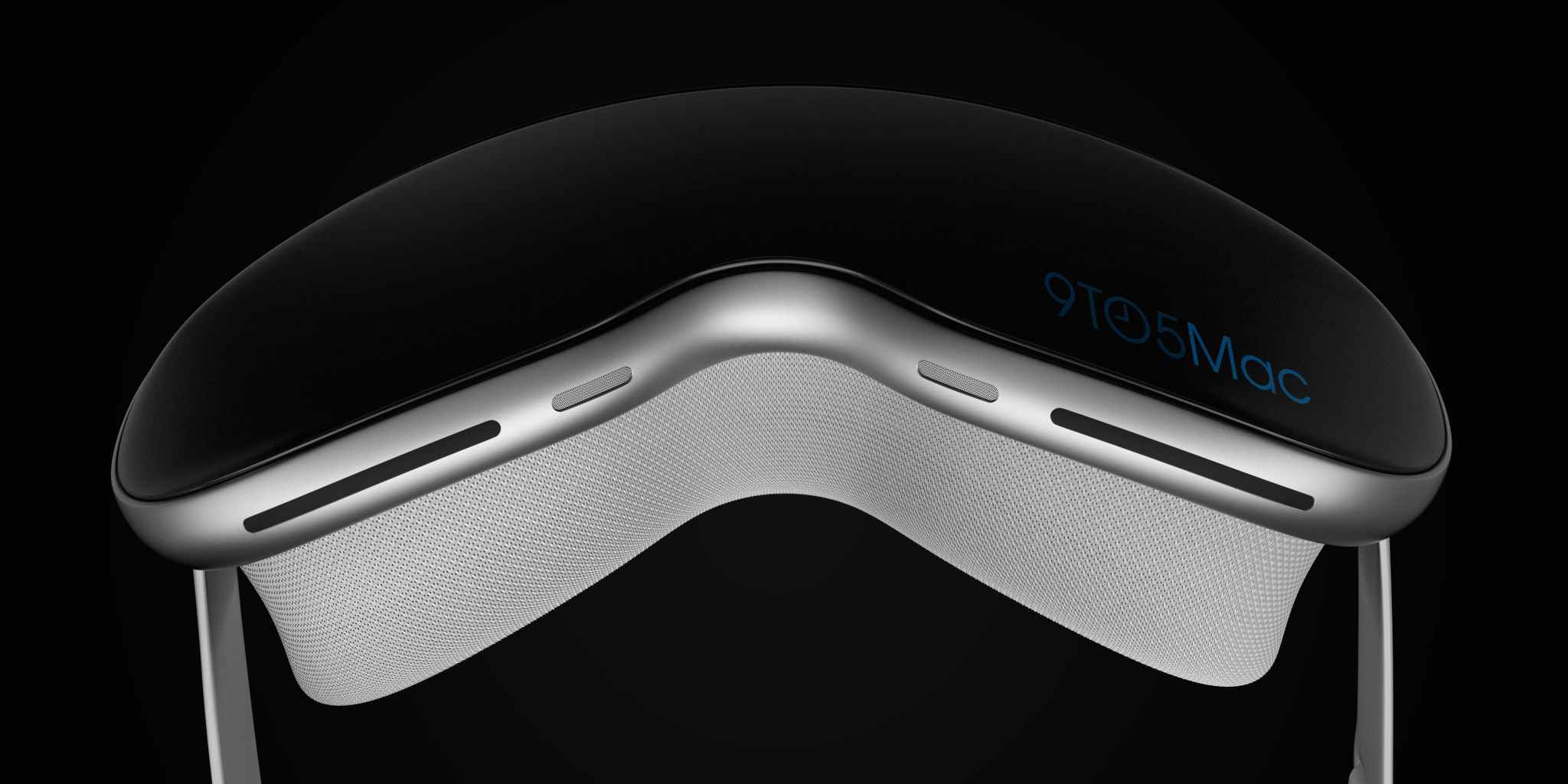 Zestaw Apple Virtual Reality podświetlony na zdjęciu przed WWDC 2023