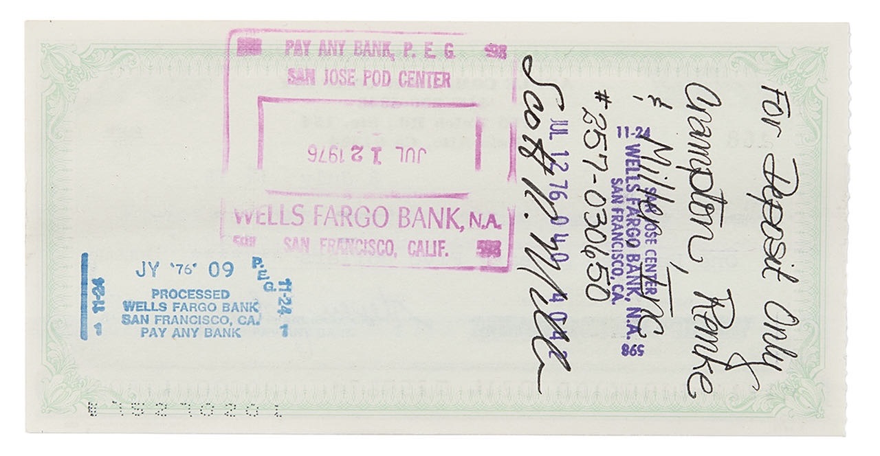 Steve Jobs signed check up for auction [Update: Sells for 400% of estimate] - 9to5Mac