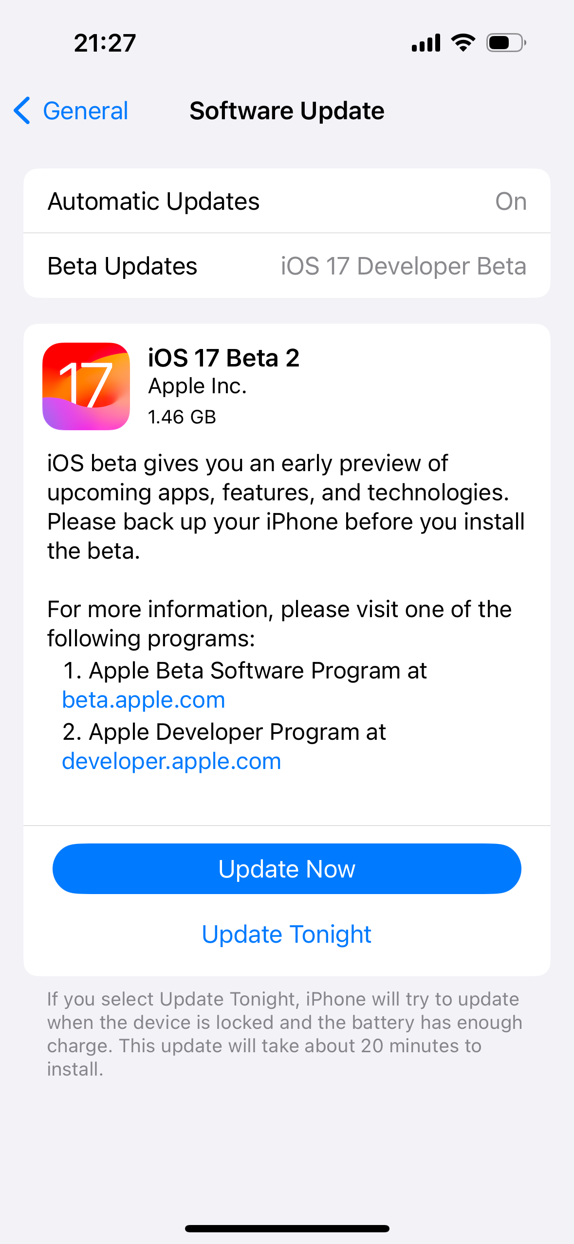 iOS 17 beta 2 now available for developers