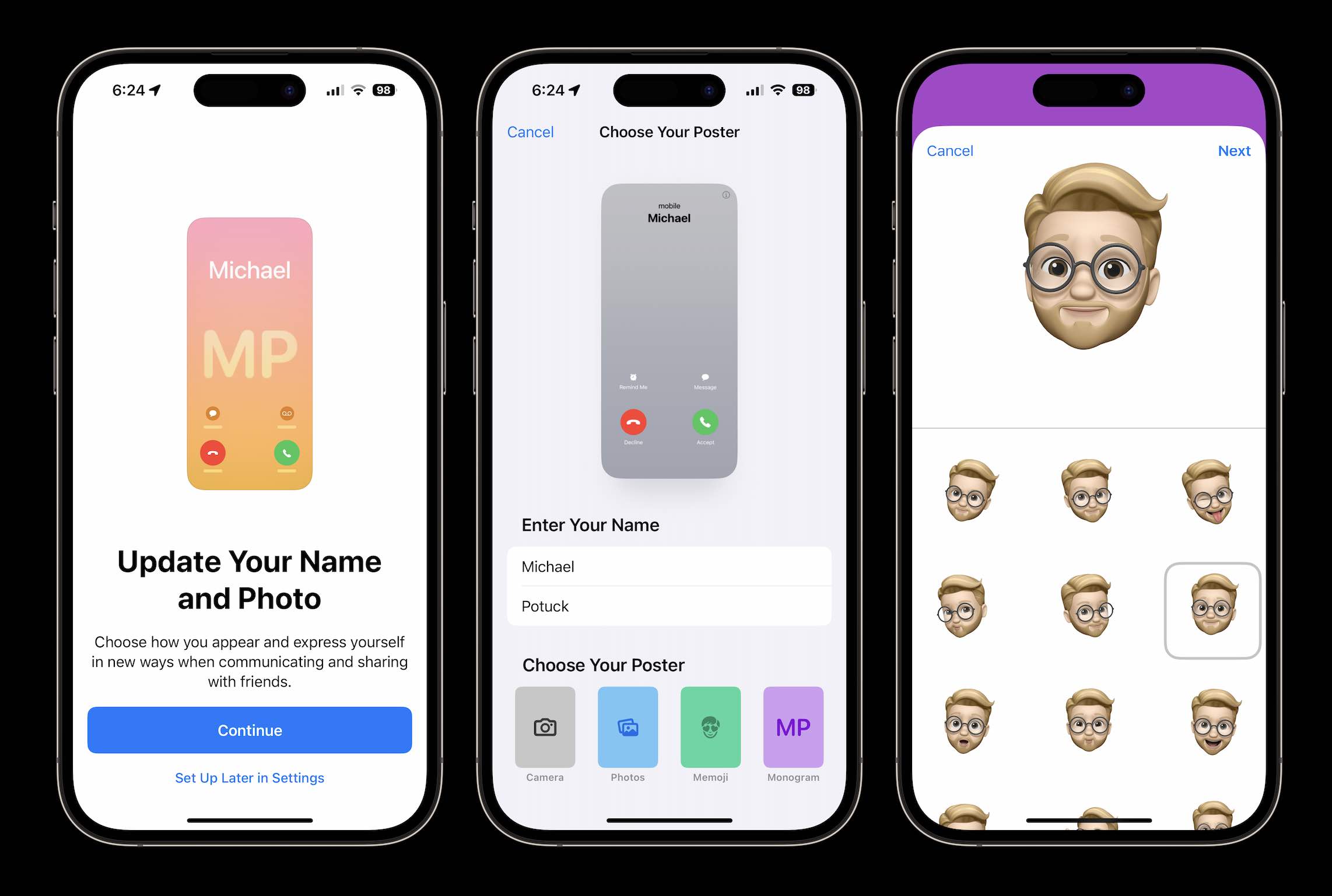 iOS 17 Contact Posters: Customize iPhone text, images - 9to5Mac
