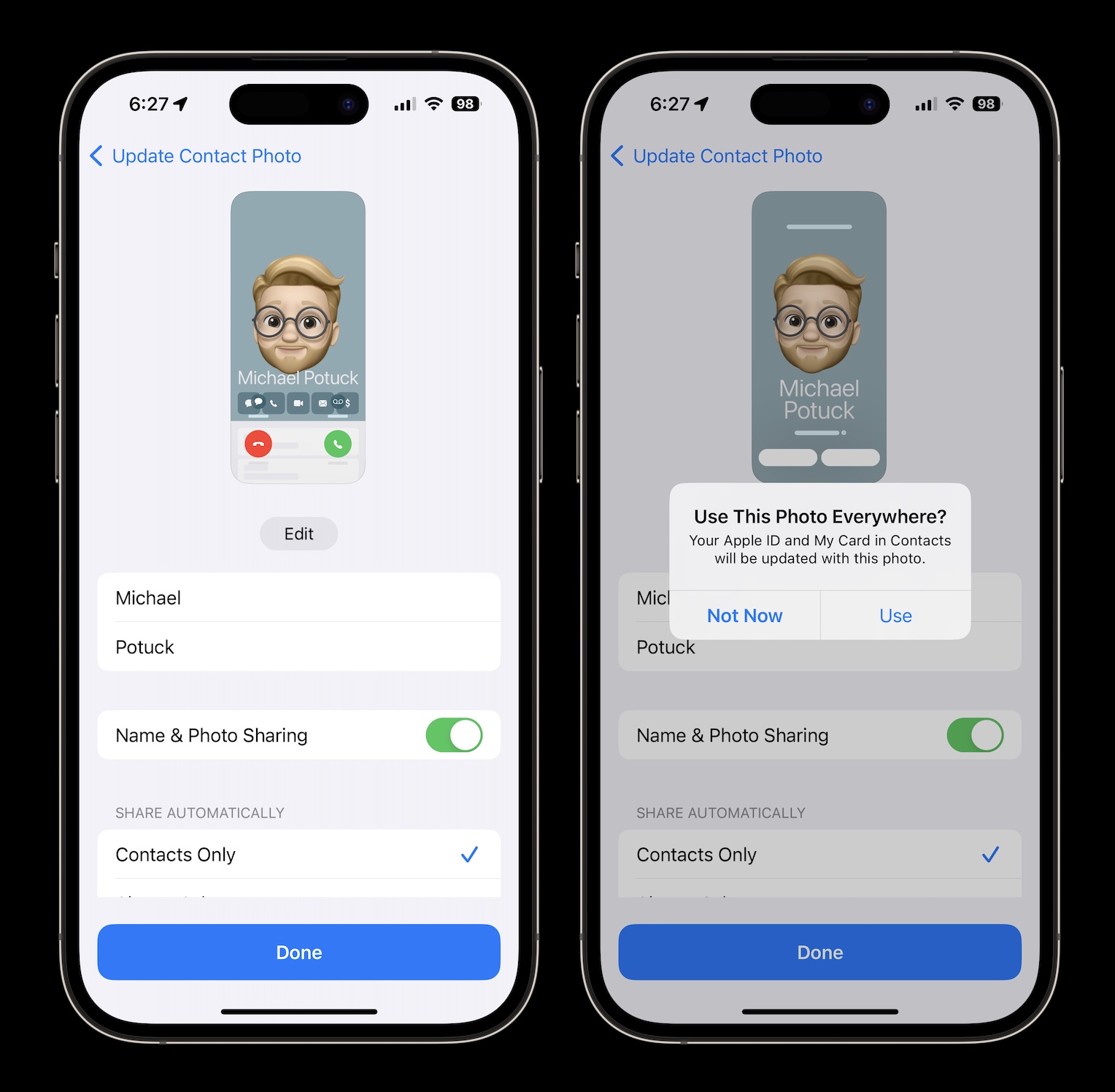 iOS 17 Contact Posters: Customize iPhone text, images - 9to5Mac