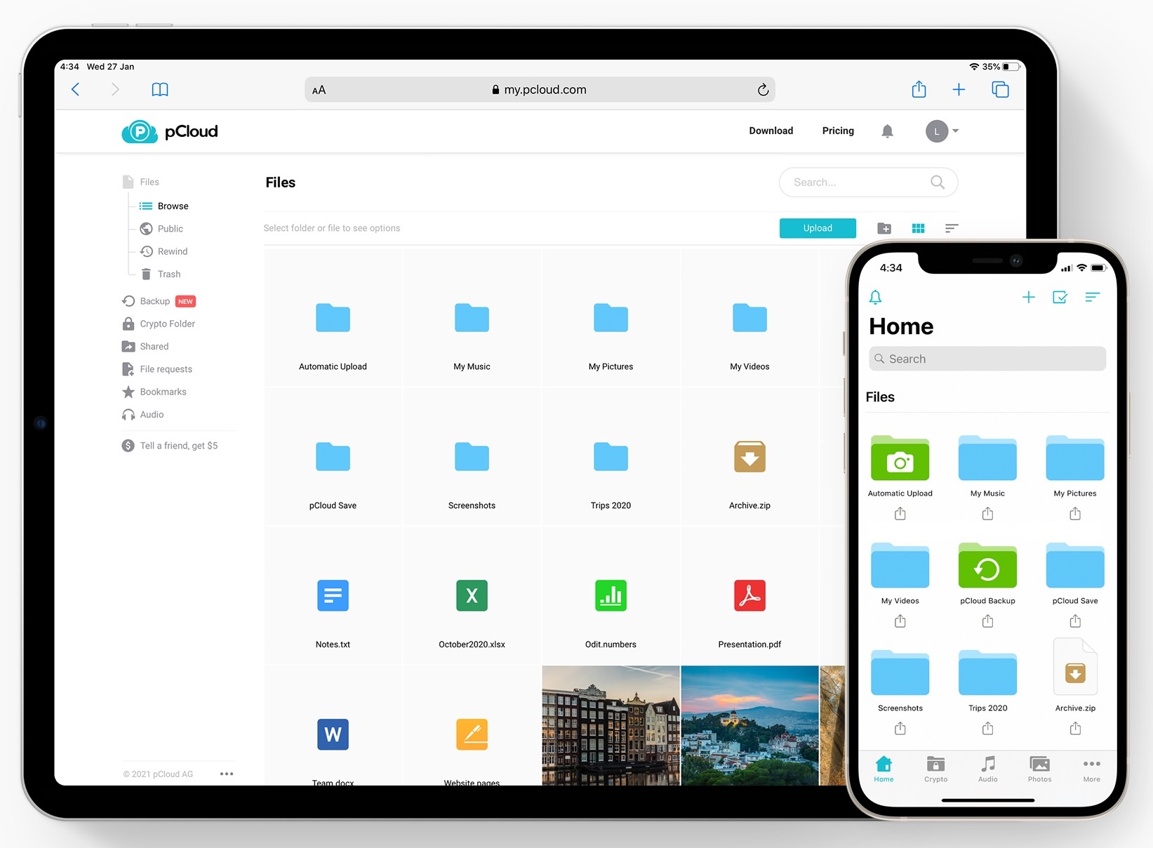 pCloud packs up to 10TB of encrypted storage that expands your Mac into one lifetime purchase ...