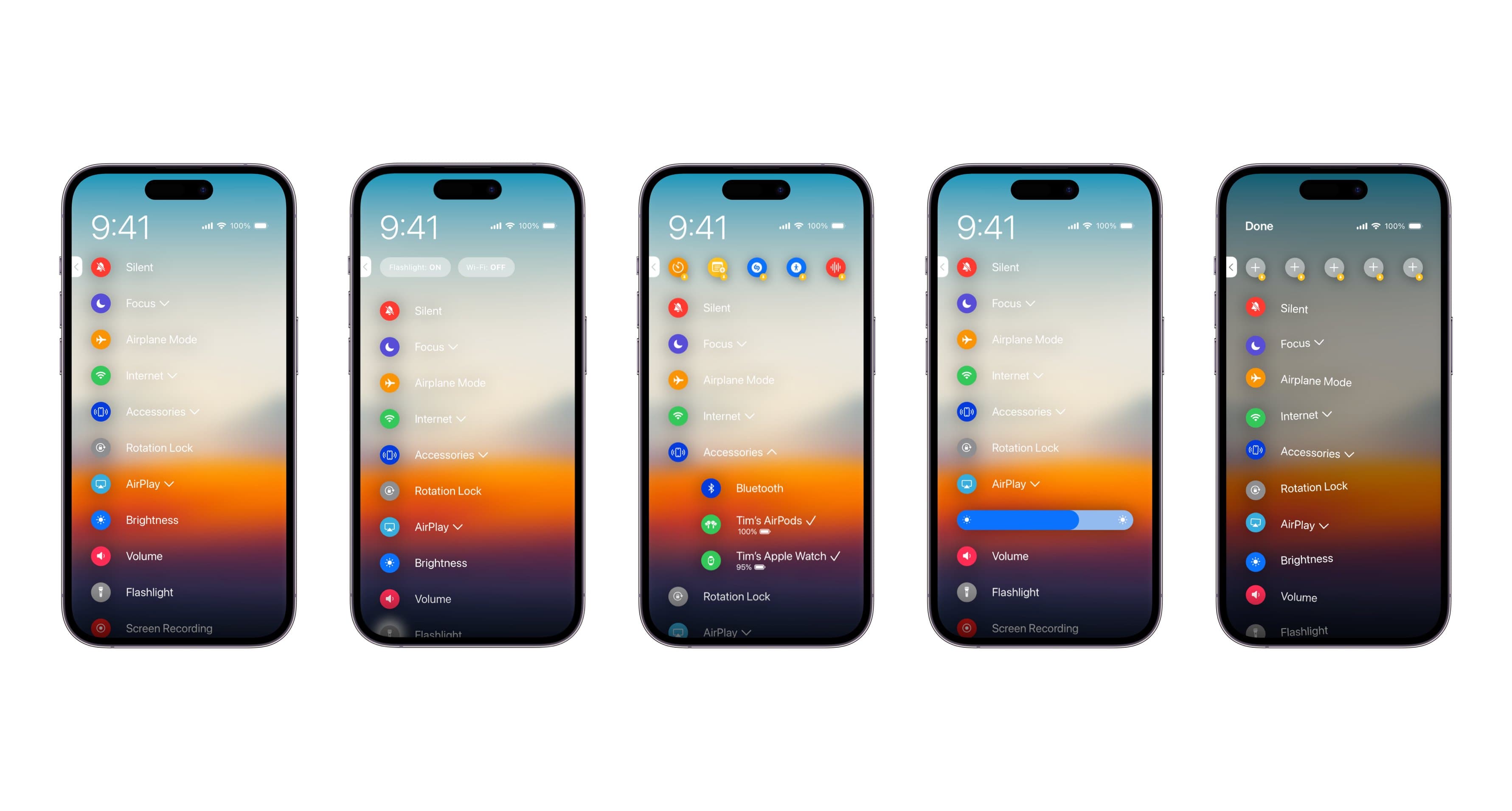 Control Center concept imagines list UI overhaul like iOS 17 Messages ...