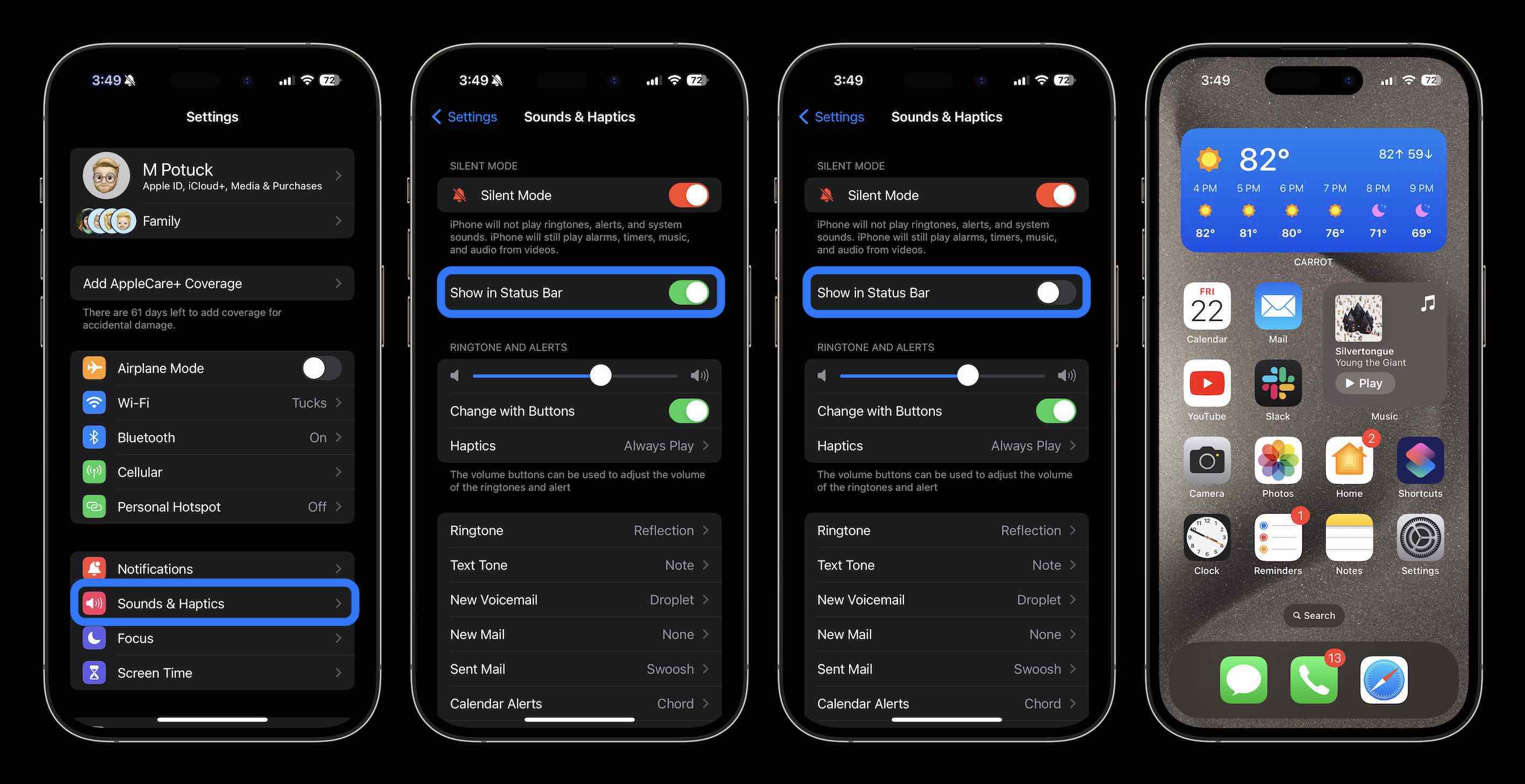 Here’s How to Hide Silent Bell Icon on iPhone 15 Pro - 3uTools