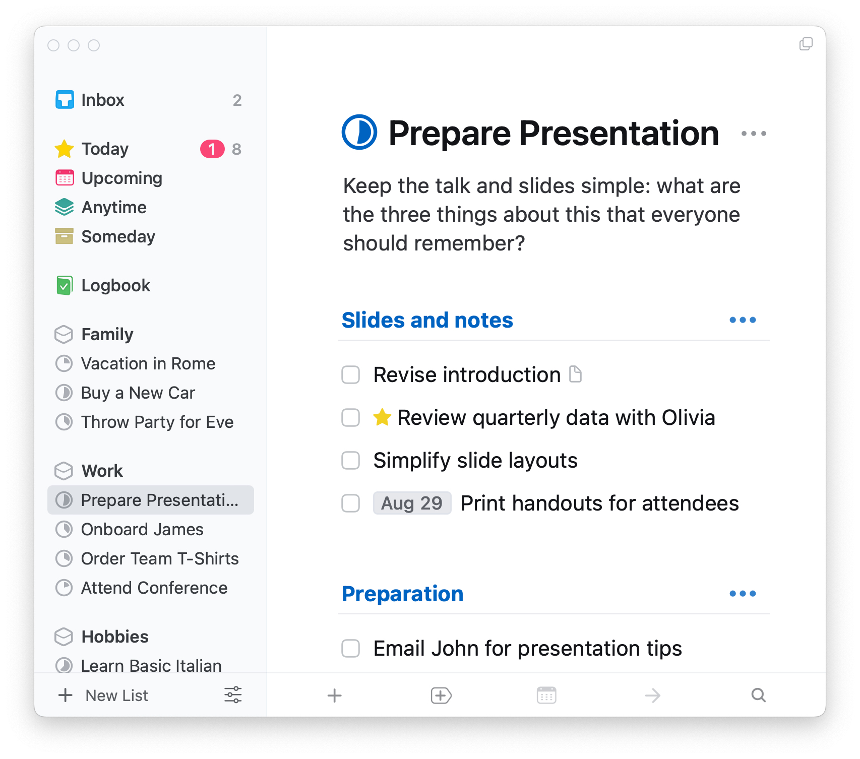 Things task manager adds adjustable text size with responsive layout on ...
