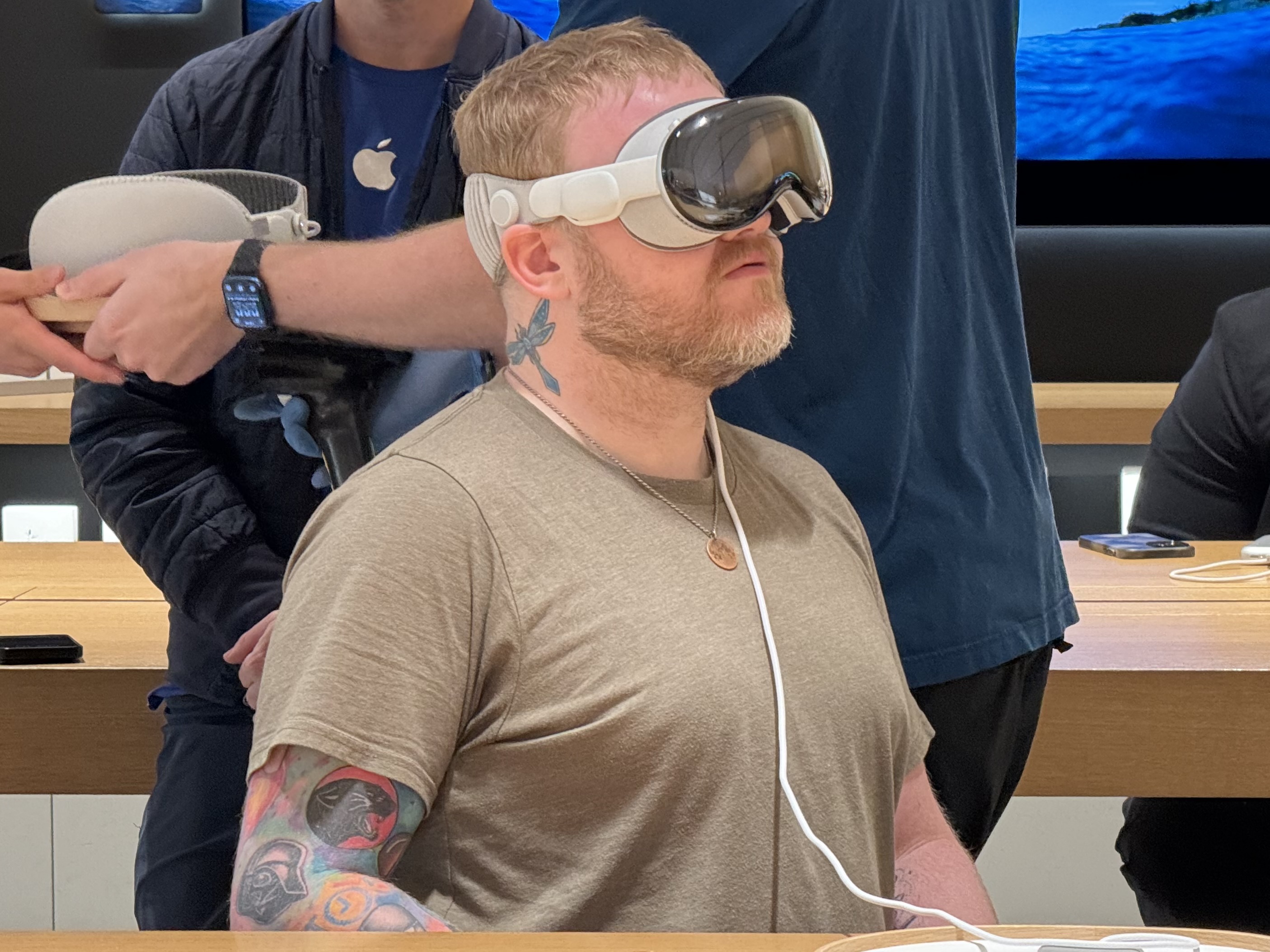 I tried Apple Vision Pro, without my vision though, and it still just ...