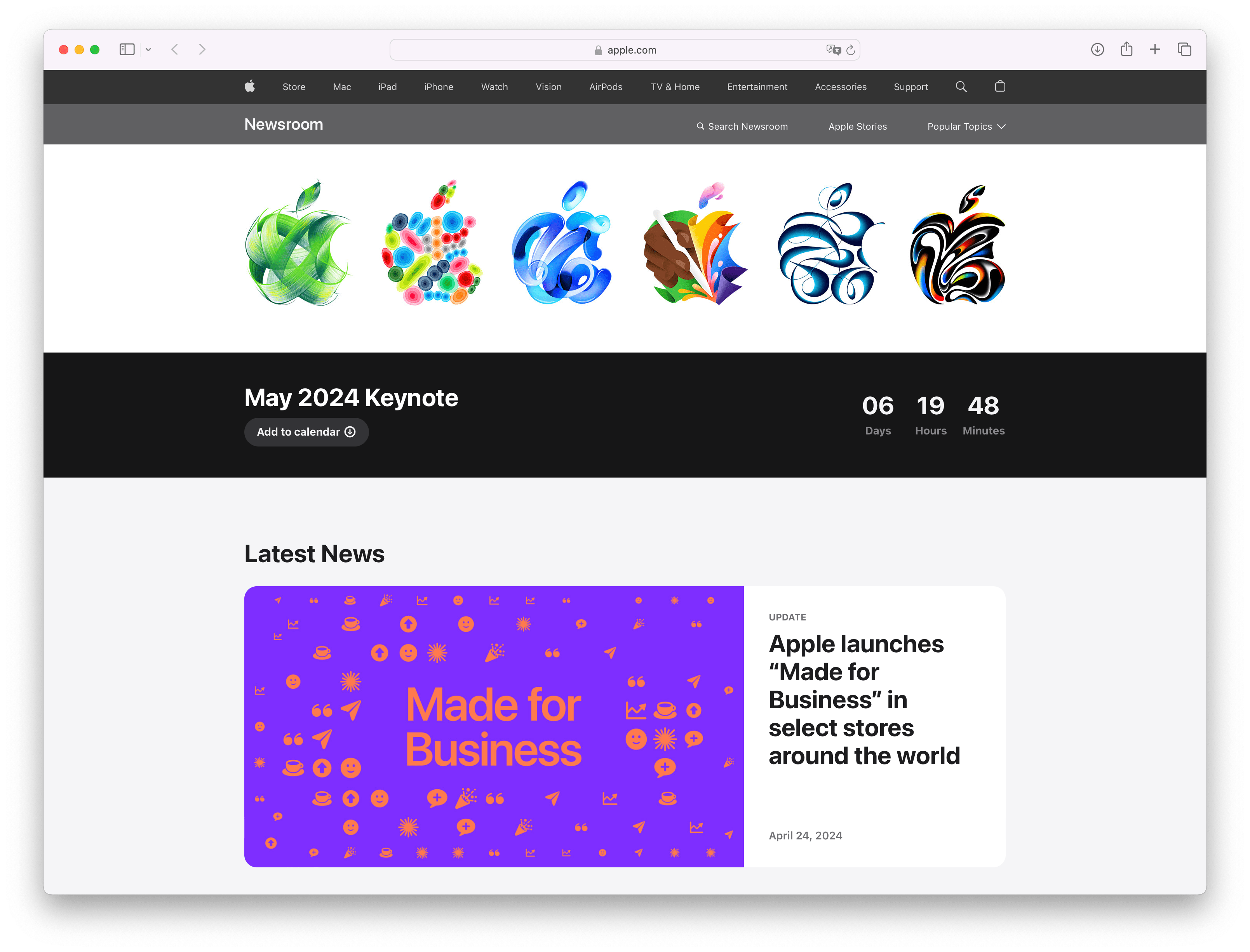 Apple promoting May 7 keynote as a ‘different kind of Apple Event’