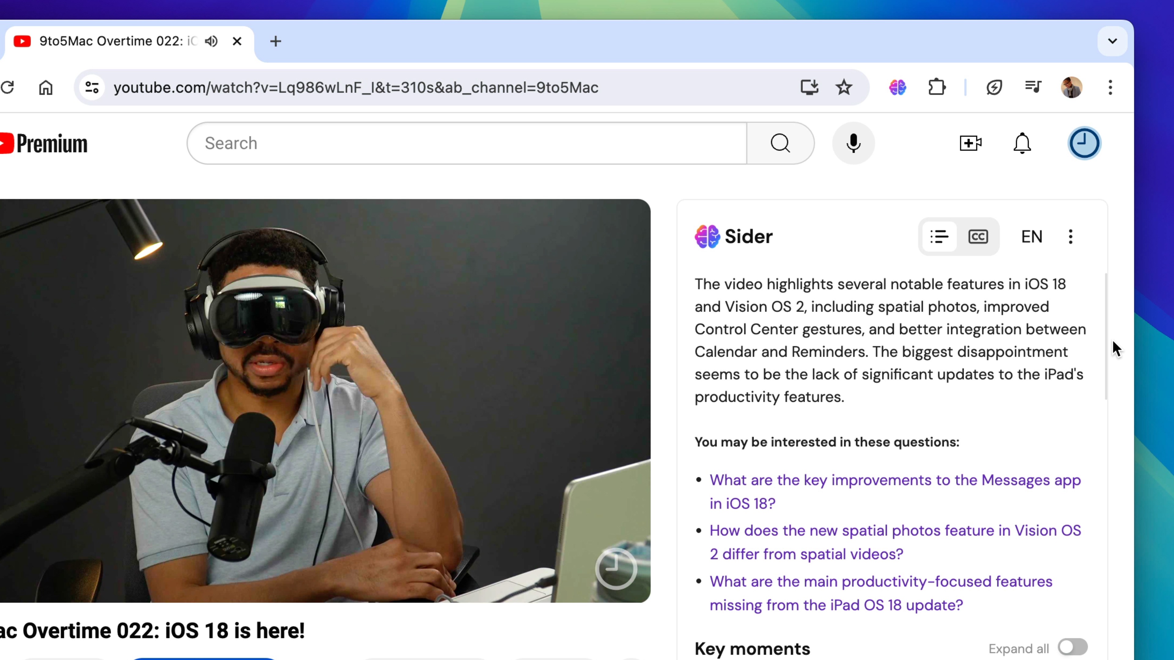Hands-on with Sider for iOS, providing AI ChatScreen assistance ...