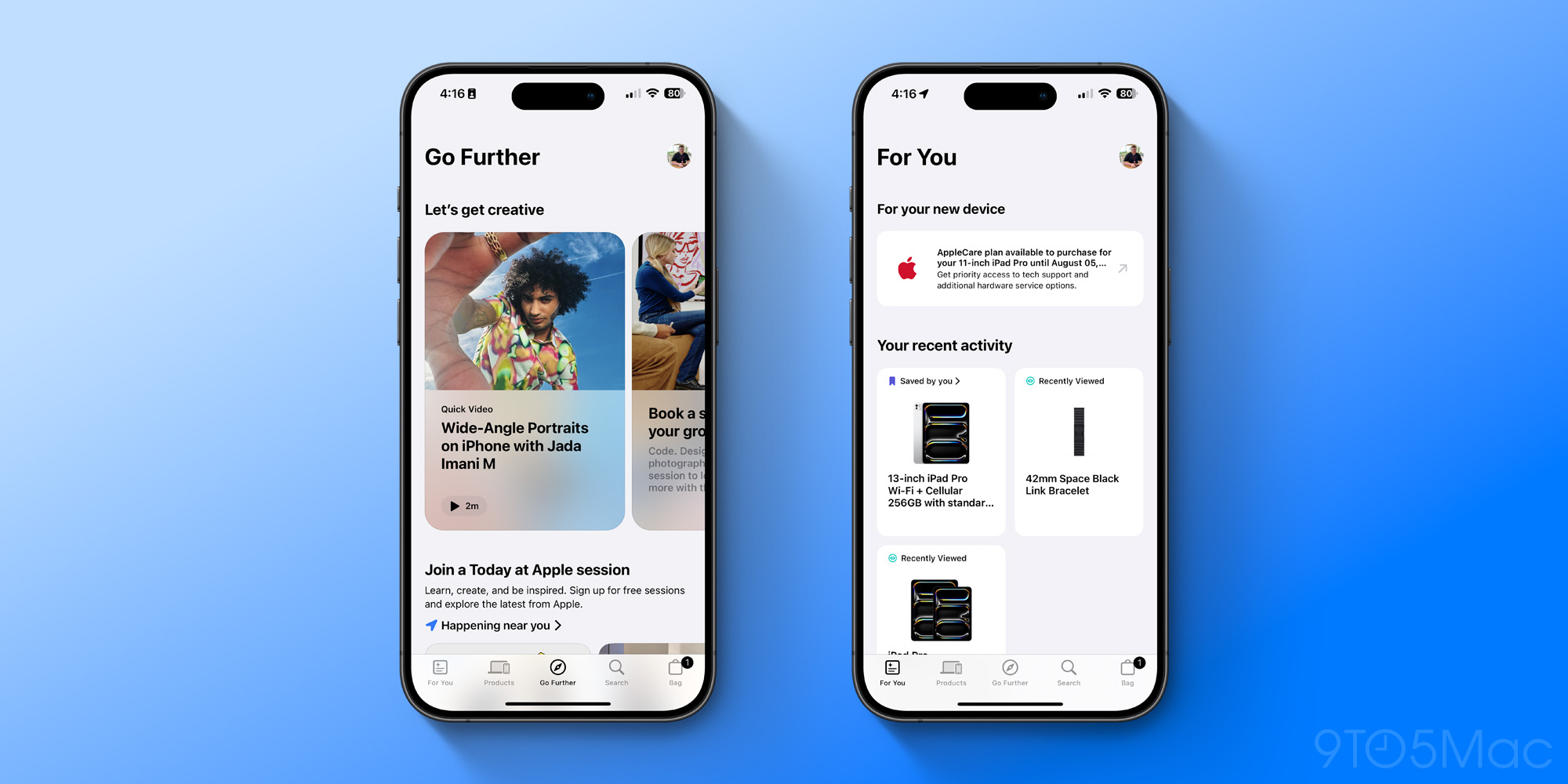 Apple Store app updated with refreshed design, new 'Go Further' tab ...
