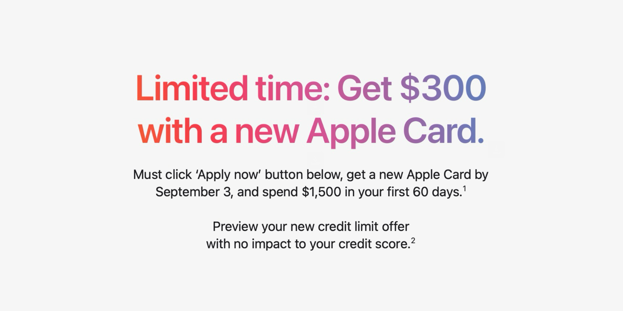 Apple Card currently offering two new limited time sign up bonuses ...