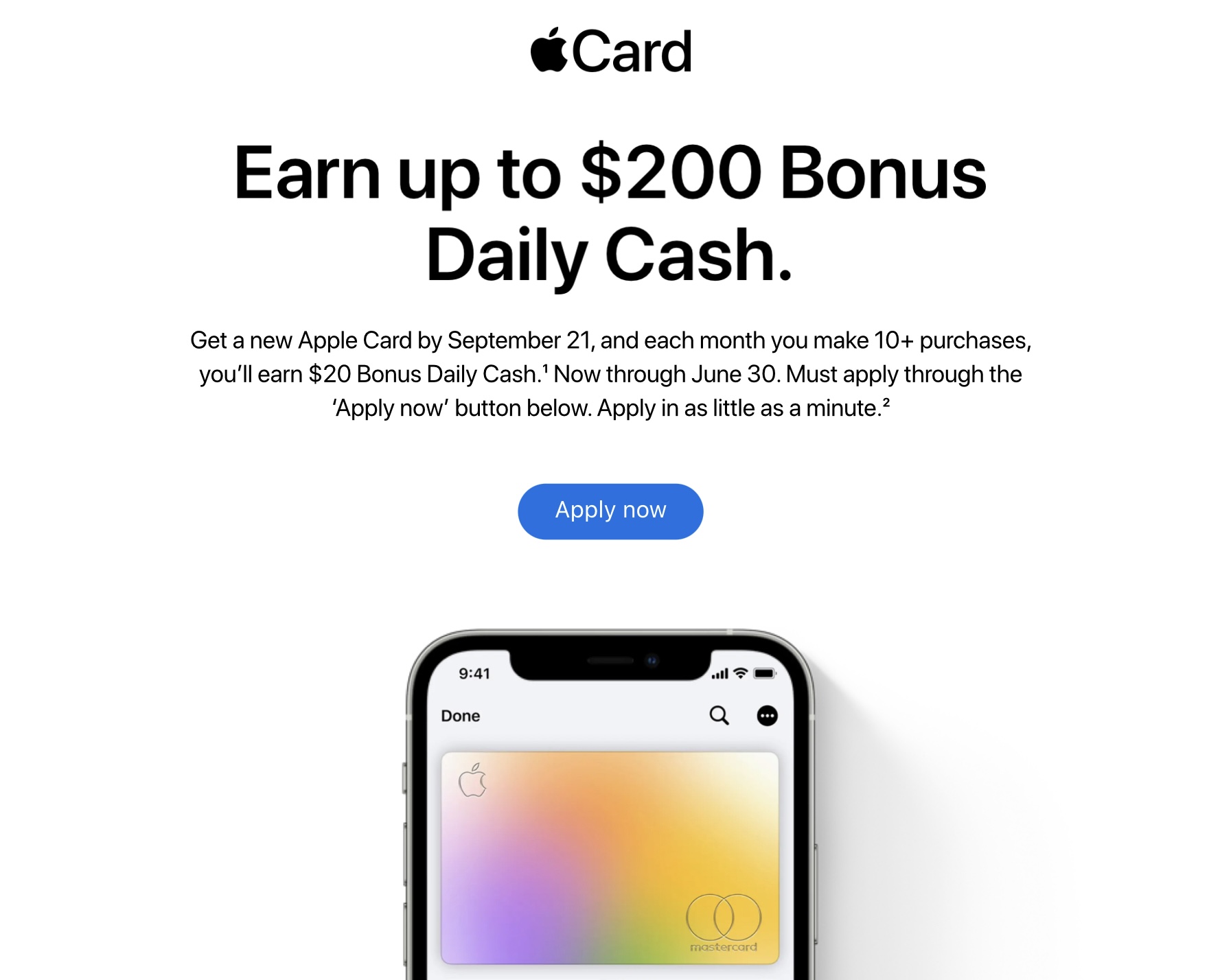 Apple Card offering two new ways to earn a $200 cash back bonus - 9to5Mac