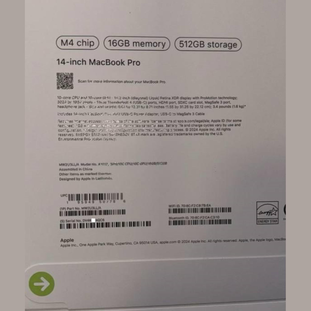 Alleged M4 MacBook Pro packaging leak highlights a few new upgrades ...