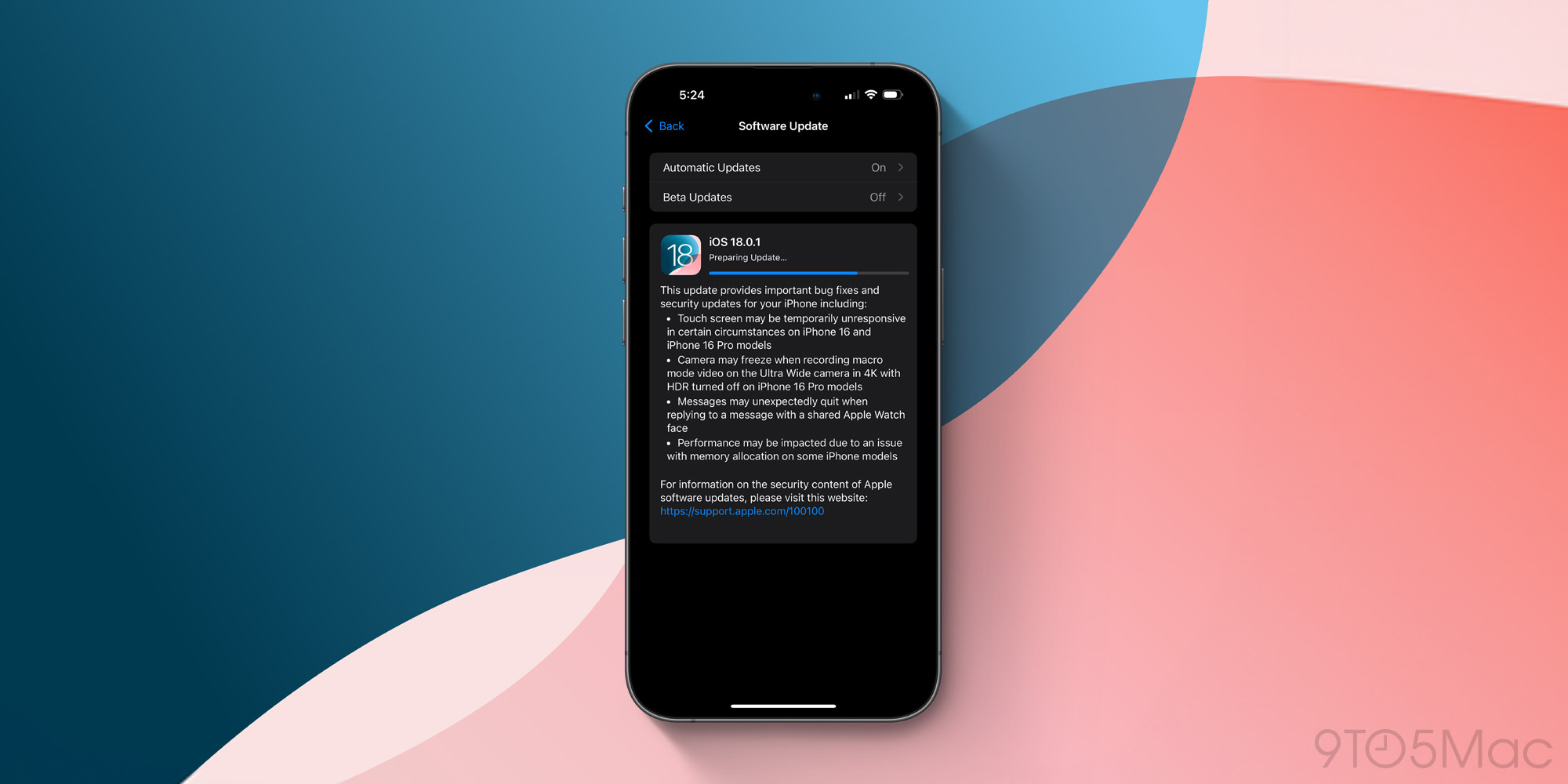 iOS 18.0.1 now available for iPhone, here's what's new - 9to5Mac