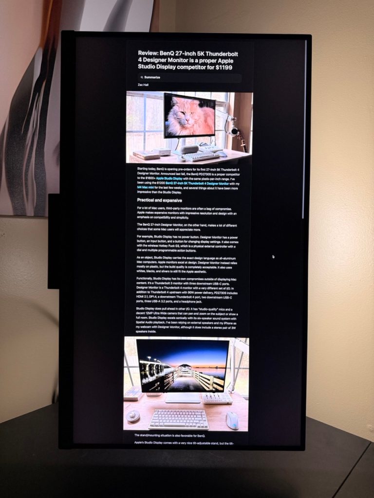 Review: BenQ 32-inch Ergo Arm Programming Monitor with MoonHalo has benefits for everyone - 9to5Mac