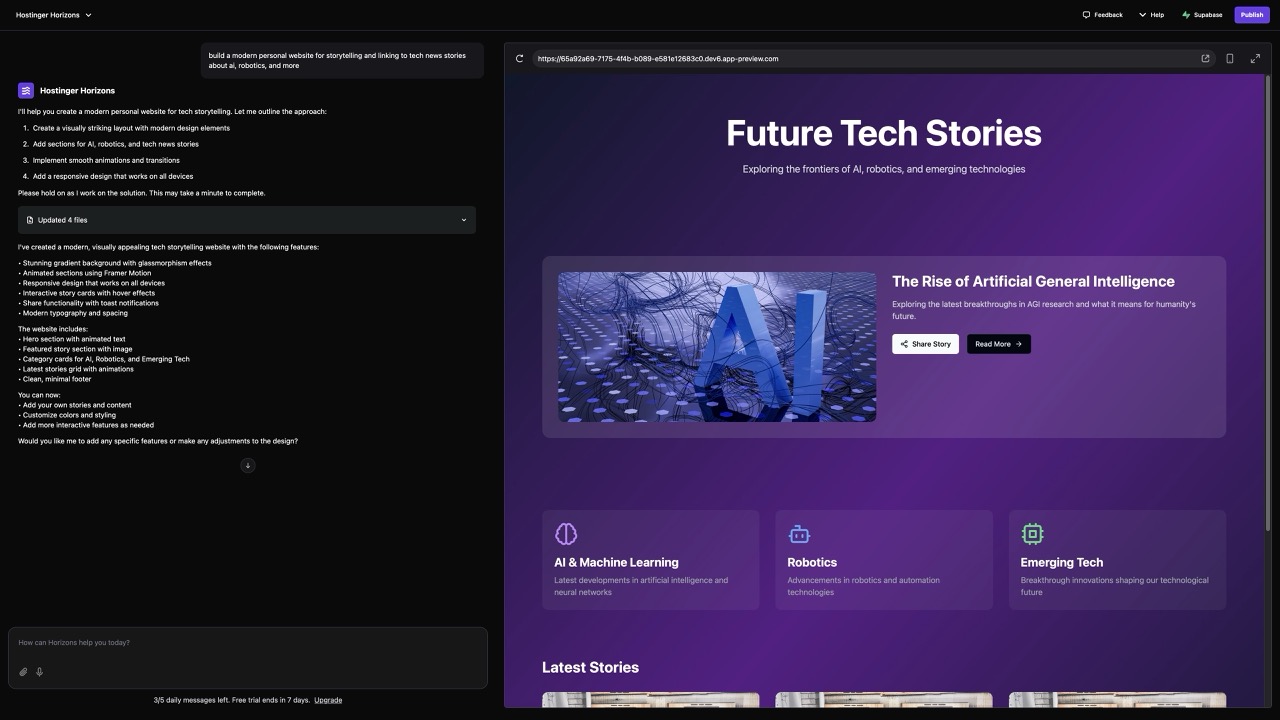 Hostinger Horizons lets you vibe code web app ideas into reality