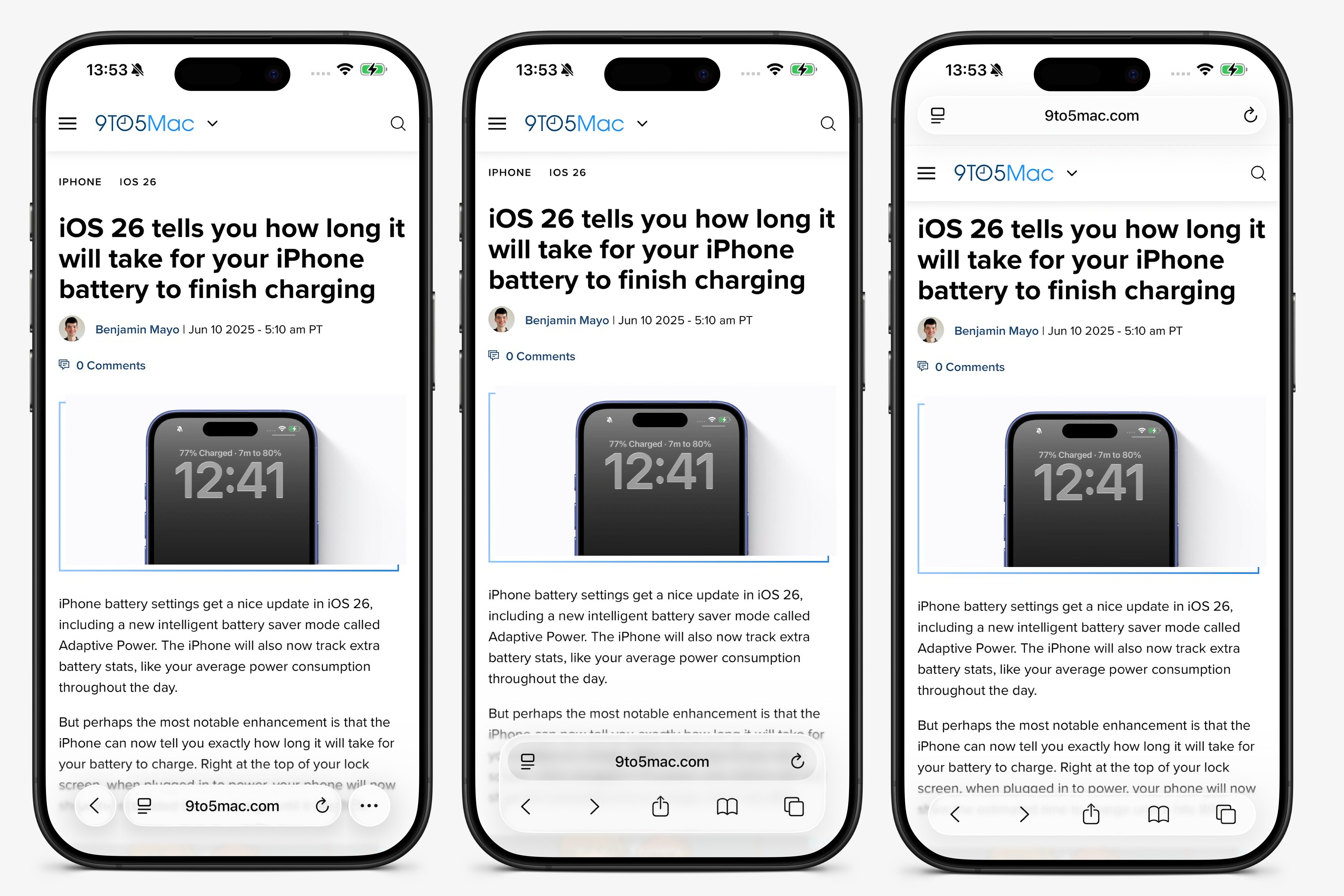 iOS 26: How to change Safari toolbar design on iPhone - 9to5Mac