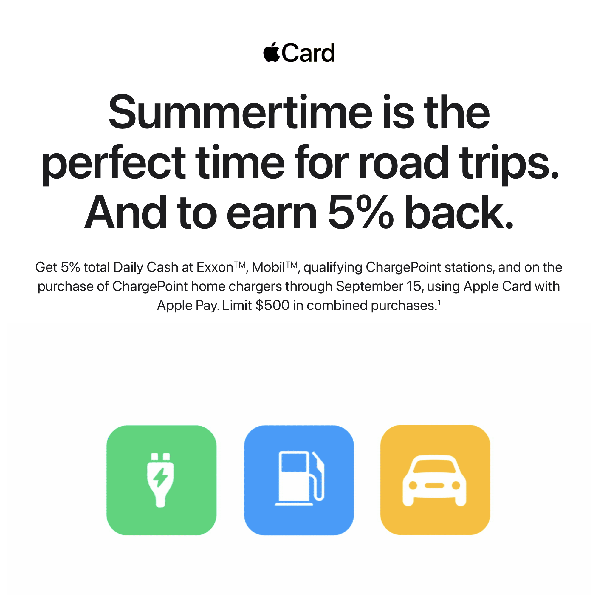 Limited-time Apple Card promo offers 5% back at select gas and EV ...