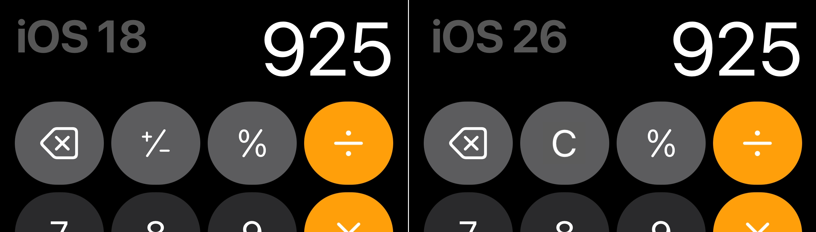 iOS 26 brings back the iPhone calculator's clear button - 9to5Mac