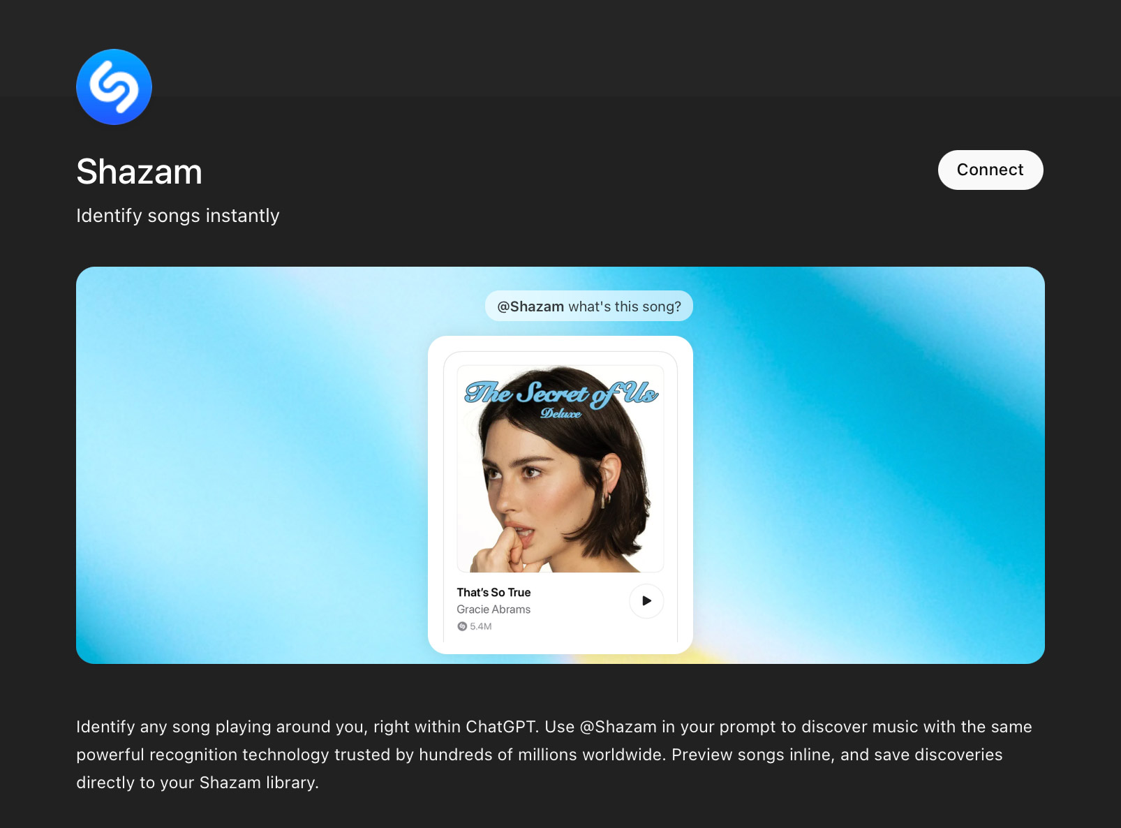 You can now use Shazam directly from ChatGPT - 9to5Mac