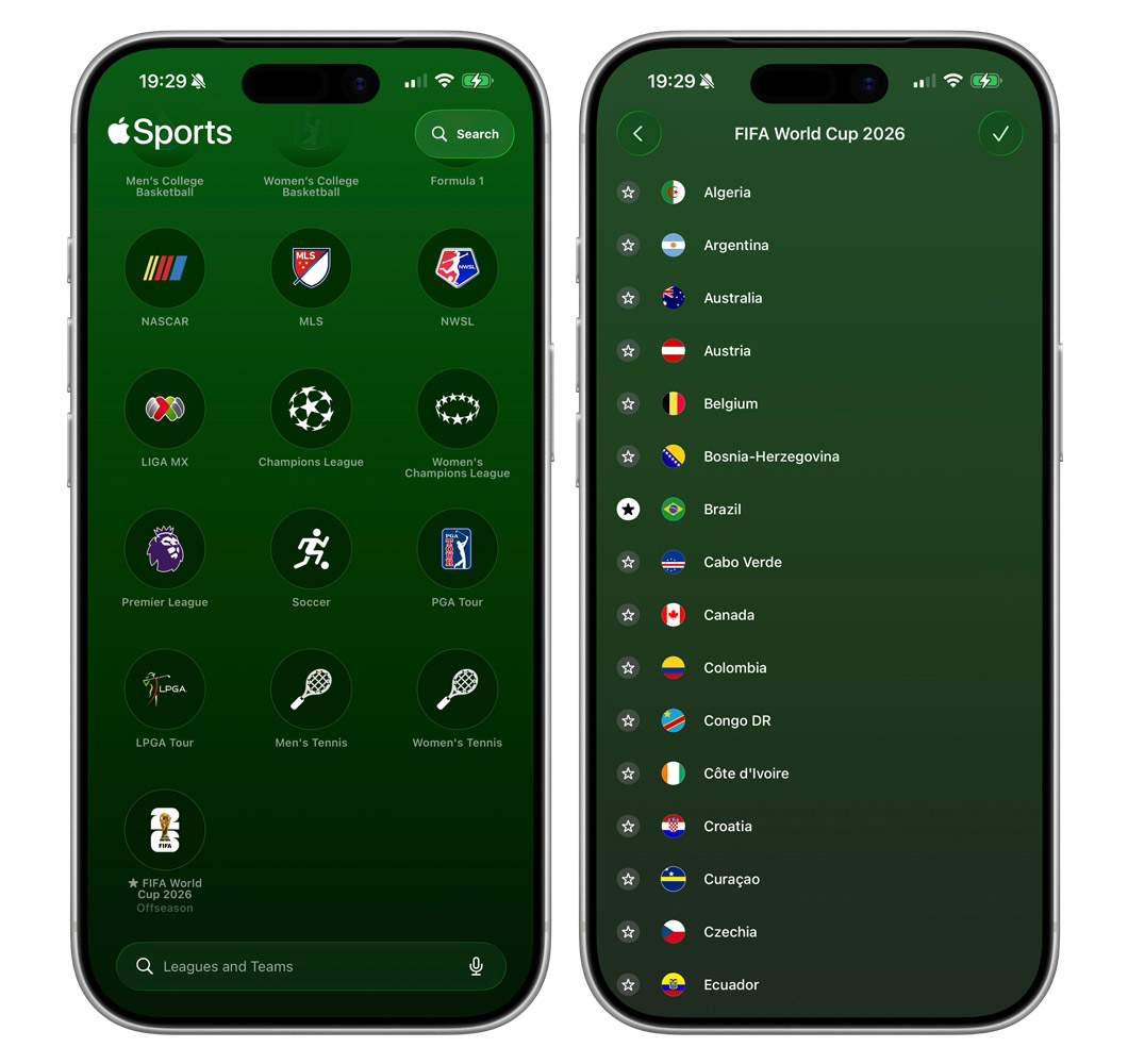 Apple Sports adds support for the 2026 FIFA World Cup - 9to5Mac